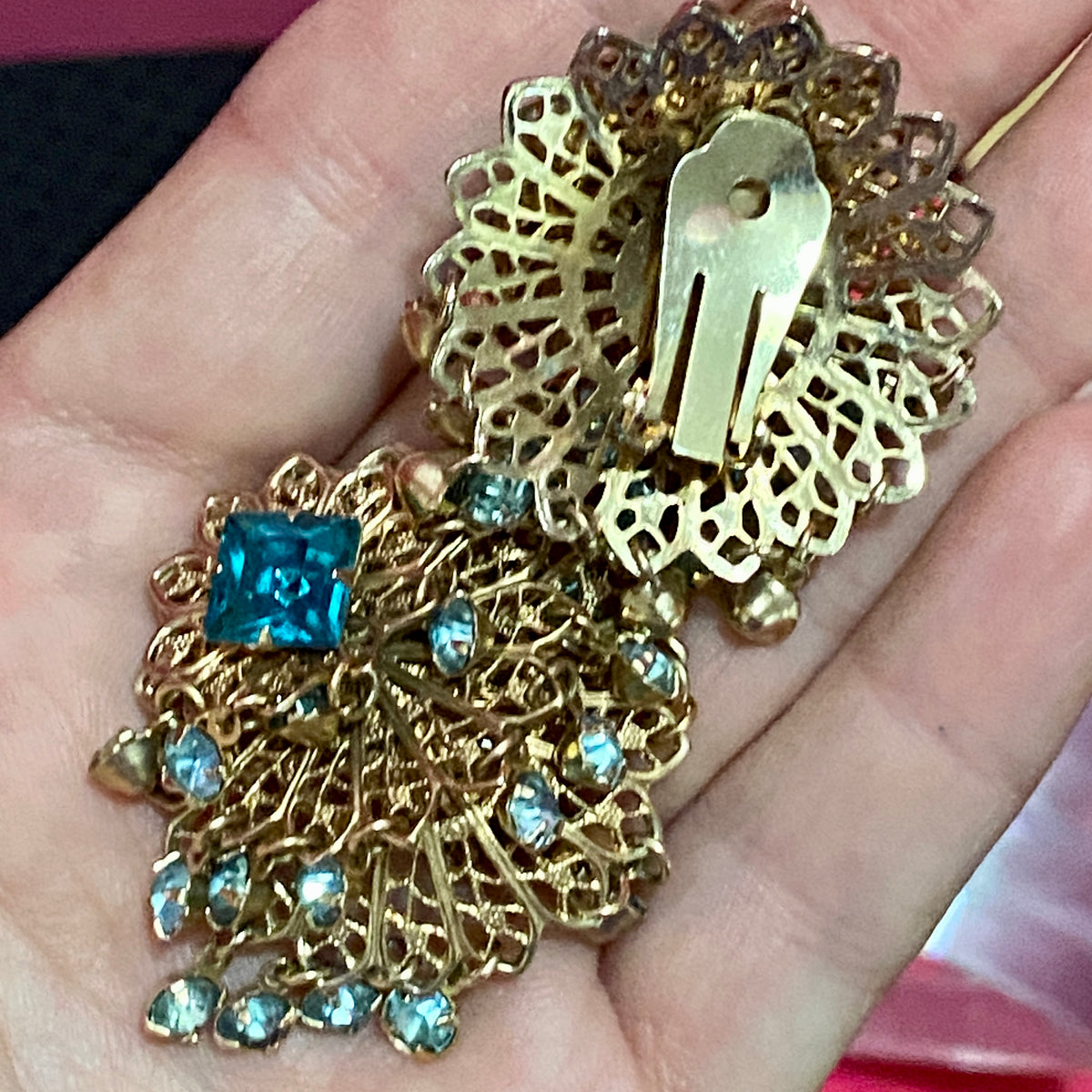 ️ Attributed Kramer Earrings – Hudson Vintage