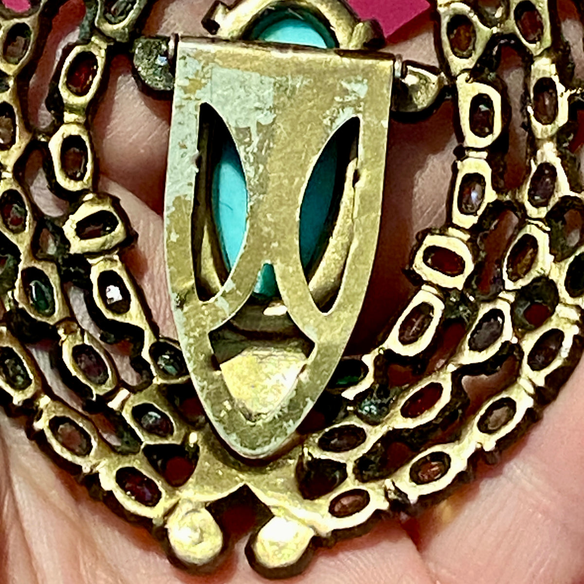 Antique Art Glass Rhinestone Paste Dress Clip – Hudson Vintage