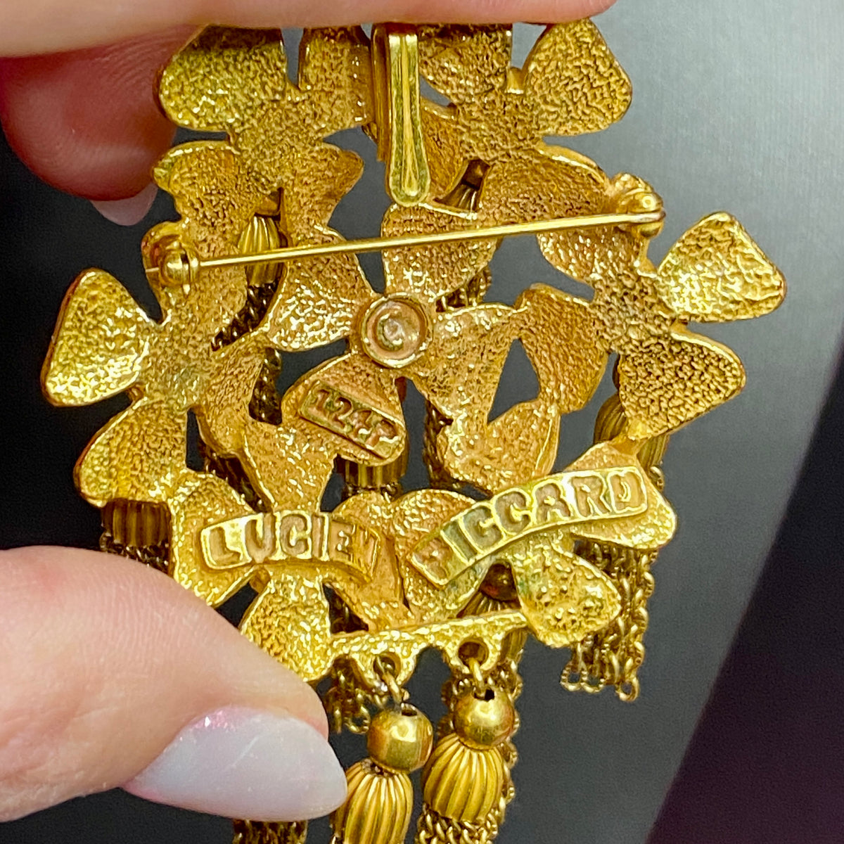 Huge Lucien Piccard Tasseled Pin Pendant – Hudson Vintage
