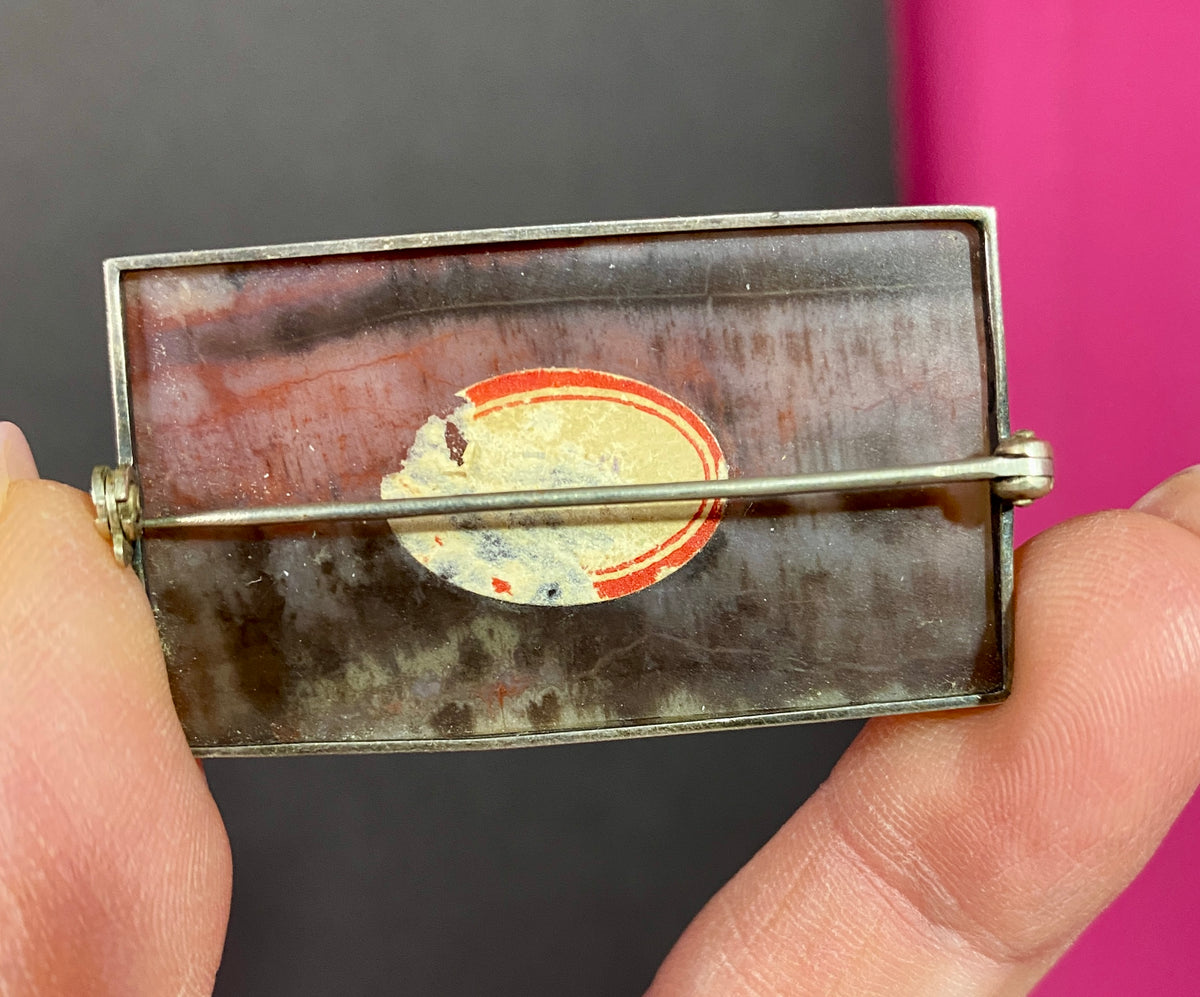 Amazing Spinel Slab Pin Sterling – Hudson Vintage