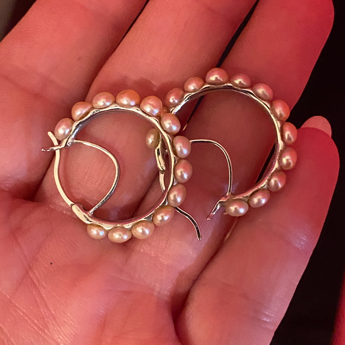 SS Pearl Hoop Earrings – Hudson Vintage